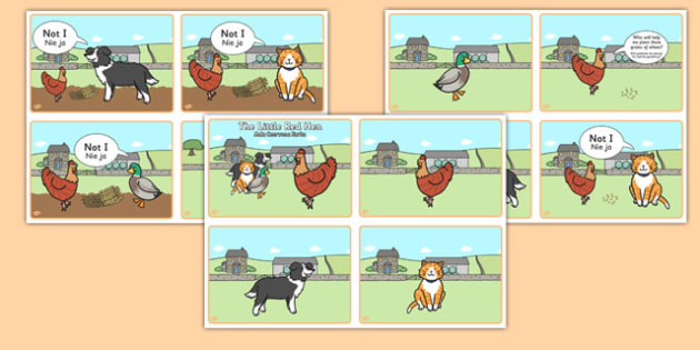 Little Red Hen Story Sequencing Cards