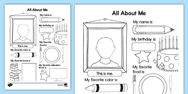 All About Me Activity | Get to Know Me Template | Twinkl
