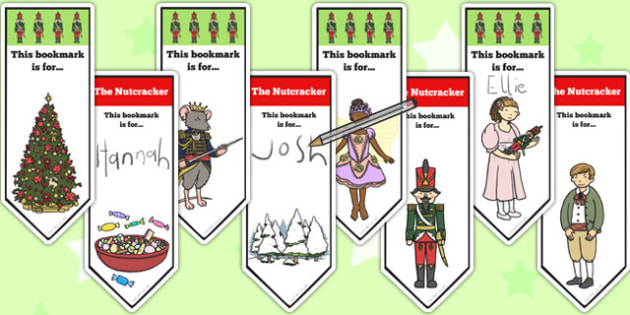 The Nutcracker Editable Bookmarks (teacher made)