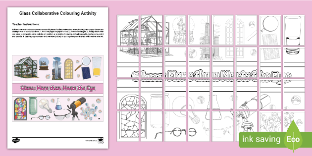Glass Collaborative Colouring Activity Ι Science Week 2022
