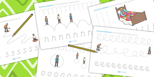 The Farmer and His Sons Pencil Control Sheets - fine motor skills
