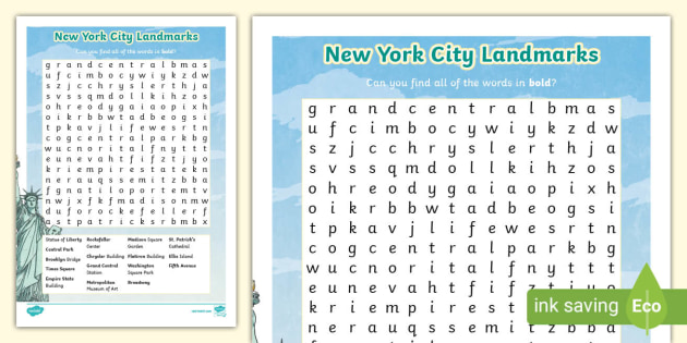 Word Search Puzzle Outline
