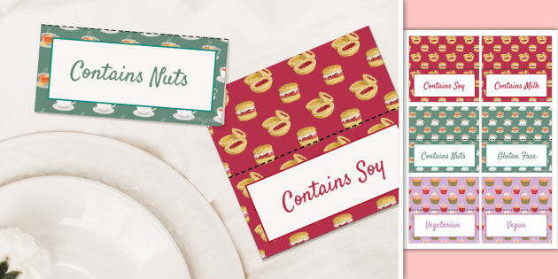 Afternoon Tea Food Labels | Twinkl Party (teacher made)
