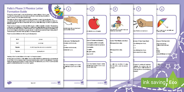 Felix's Phase 3 Phonics Letter Formation Guide for Parents