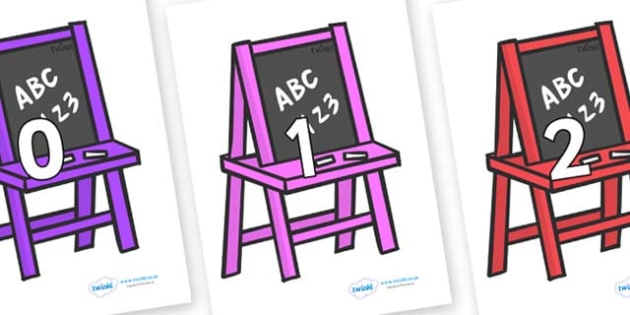 FREE! - Numbers 0-50 on Chalk Boards (teacher made)