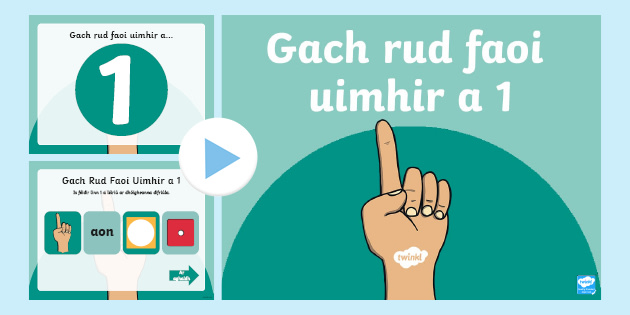 All about the Number 1 PowerPoint Gaeilge (teacher made)