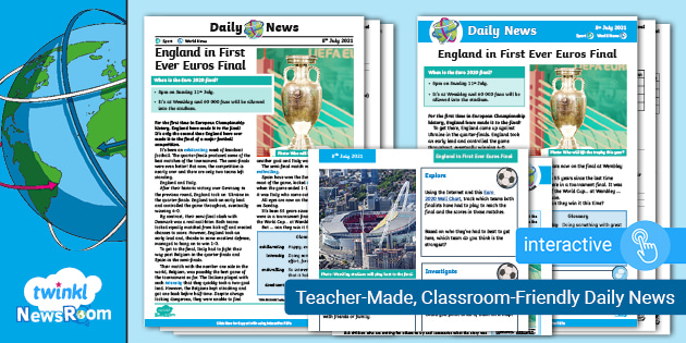Euro 2020 Final | Daily News Resource Pack for KS2 | Twinkl