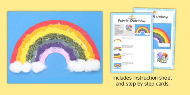 Fabric Rainbow Craft Instructions (teacher made)