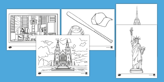 coloring sheet new york