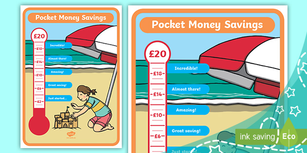 Holiday-Themed Pocket Money Savings Chart (teacher made)