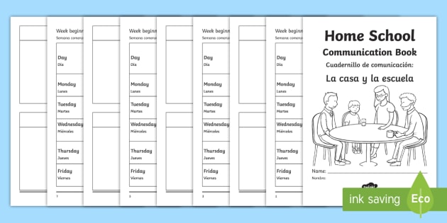 Home School Communication Booklet English/Spanish - Home School ...