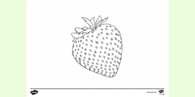 FREE! - Strawberry Fruit Snack Colouring Sheet