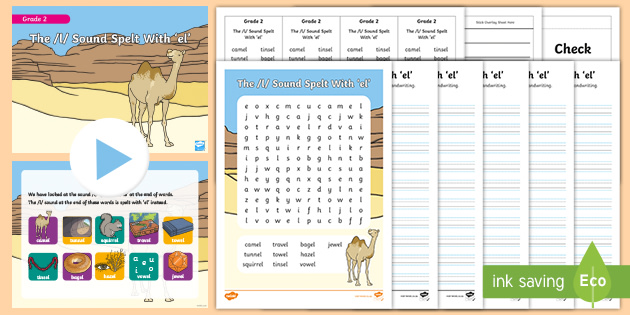 Grade 2 Phonics -el Spelling Pack (teacher made)