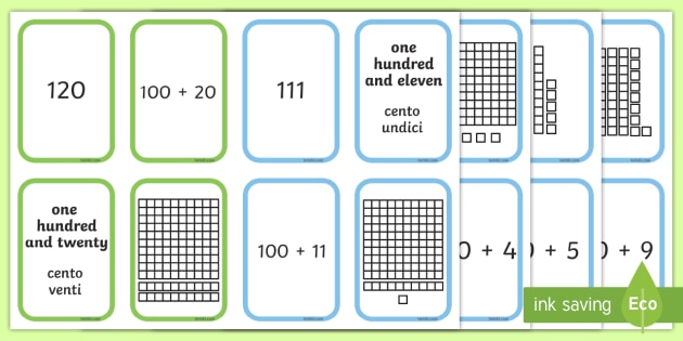 Place Value Go Fish Style Activity English/Italian - Place Value Go Fish