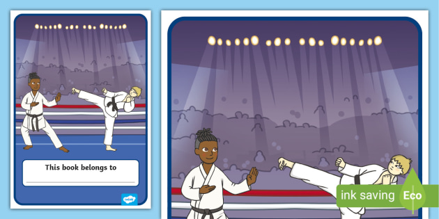 FREE! - Karate Themed Book Cover (teacher made)