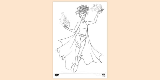 FREE! - Fire Superhero Colouring Sheet | Colouring Sheets