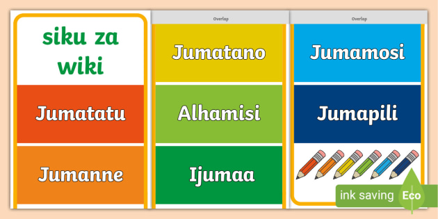 Days of the Week Display Banner - Days of the Week Display Banner