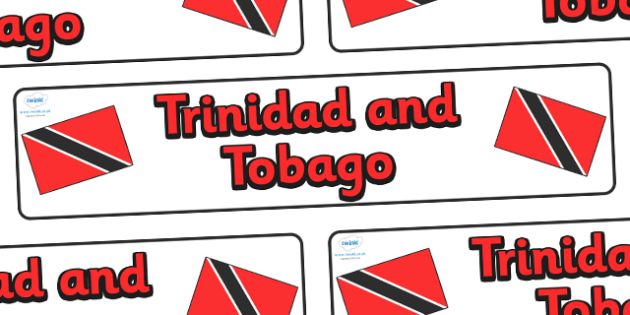 FREE! - Trinidad and Tobago Display Banner (teacher made)
