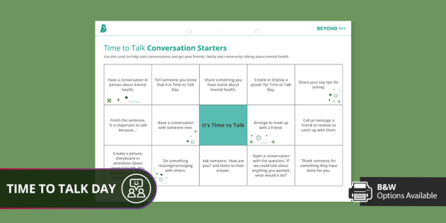 Time to Talk Activities: Conversation Starters | Beyond RSE