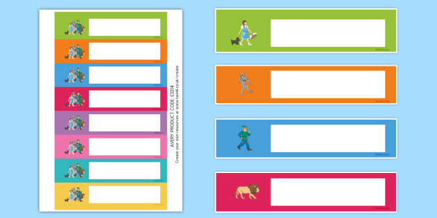 The Wizard of Oz Themed Editable Tray Labels - Roald Dahl Themed Gratnells
