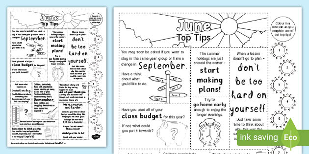 NQT Top Tips for June (teacher made)