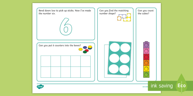 All About Number 6 Activity Mat - Number 6 Game - Maths
