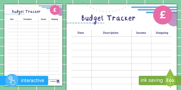 Budget Tracker - Planner Insert | Twinkl Busy Bees