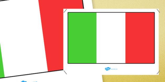Italy Flag Display Poster (teacher made)