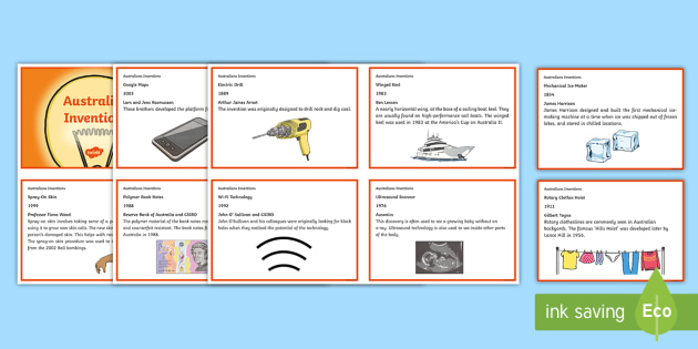 Australian Inventions Fact Cards (teacher made)