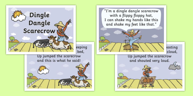 Dingle Dangle Scarecrow Nursery Rhyme - scarecrow, nursery rhyme