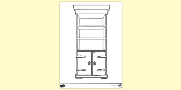 FREE! - Empty Cupboard Colouring Sheet (teacher made)