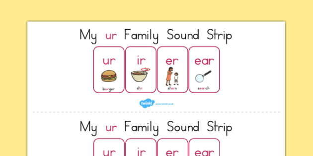 FREE! - My Ur Family Sound Strip (teacher made)