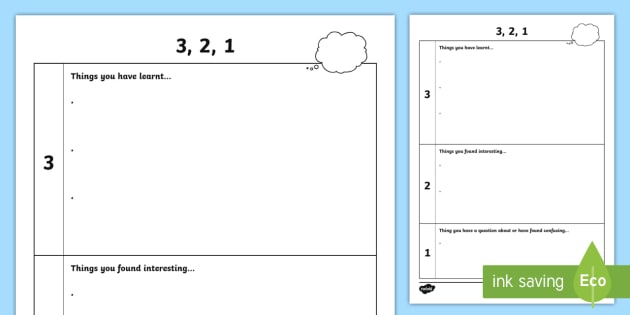 3, 2, 1 Plenary (teacher made)