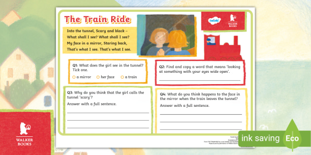 FREE! - The Train Ride: Reading Comprehension Mat [Ages 5 -7]