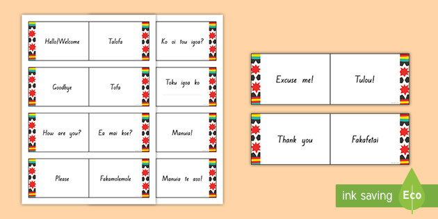 Tuvaluan Greetings (teacher made)