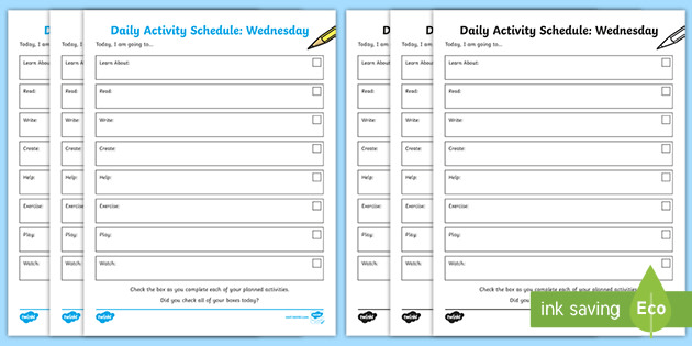 Daily Editable Activity Schedule For Kids Teacher Made Lupon gov ph