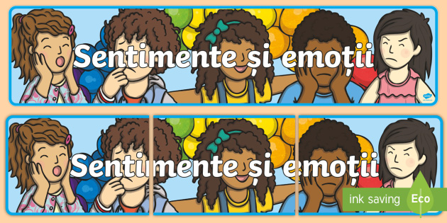 Sentimente și emoții – Banner (teacher made)