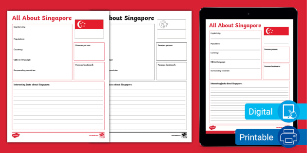 All About Singapore Research Activity (teacher made)