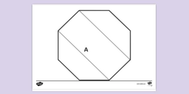 FREE! - Octagon Parallel Lines Colouring | Colouring Sheet