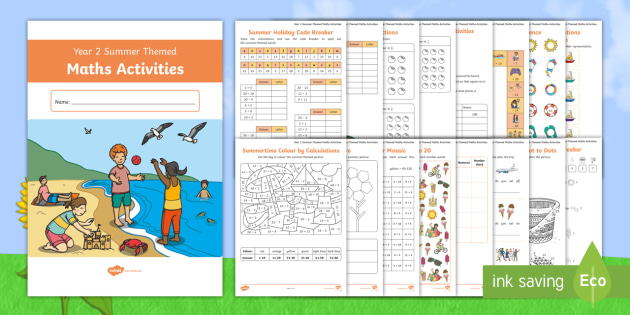 Year 2 Summer Themed End of Year Maths Activity Booklet