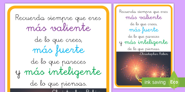 Póster DIN A4: Recuerda siempre que eres... (teacher made)