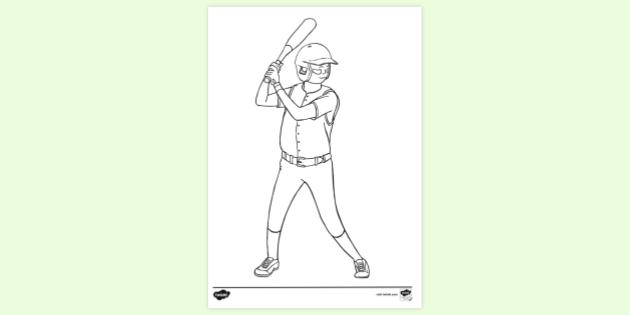 fastpitch coloring pages