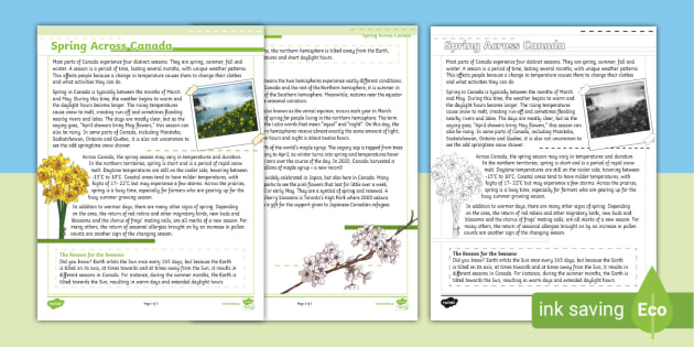 The Season of Spring Across Canada | Canada Spring Facts