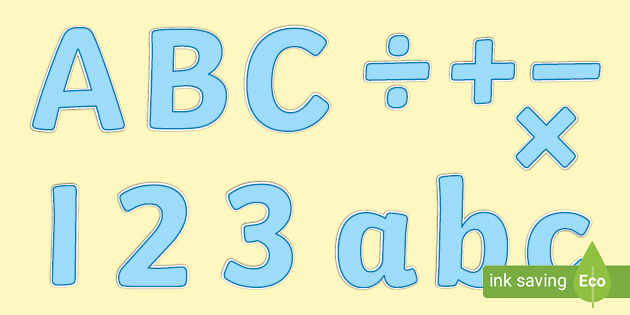 Blue with White Stars Display Lettering - blue, white, stars, display ...