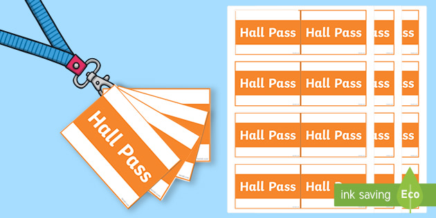 Hall Pass Cards