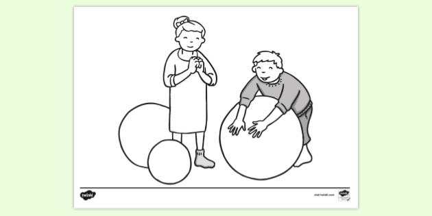 FREE! - Ball Activities Colouring | Colouring Sheets | Twinkl