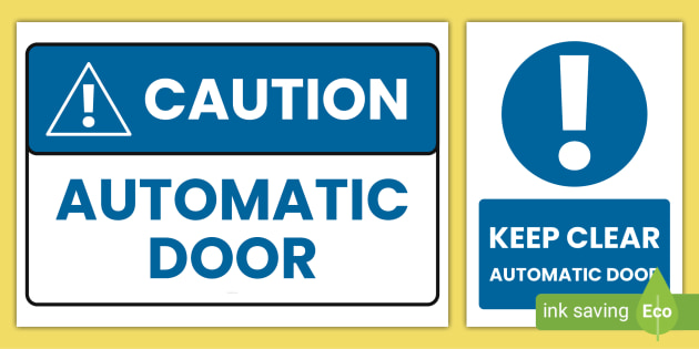 FREE! - Automatic Door Signage Pack – Signs – Twinkl Resources