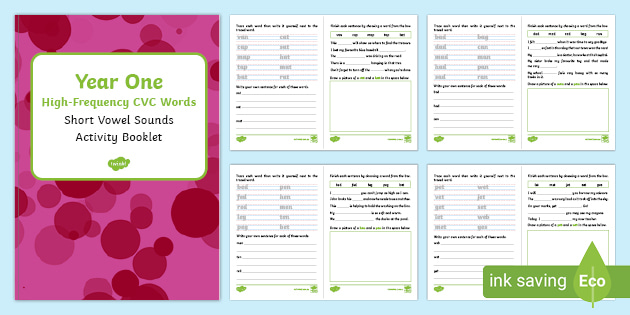 Year One High-frequency Words Short Vowel Activity Booklet
