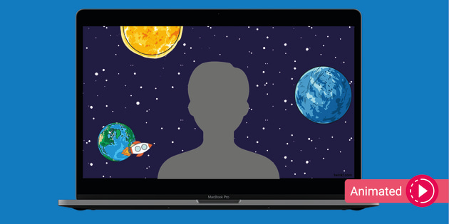 FREE Outer Space Animated Virtual Teaching Background