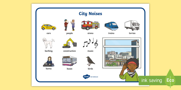 City Noise Word Mat (teacher made)
